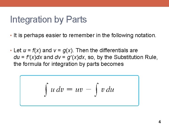 7 1 INTEGRATION BY PARTS Integrate problems where