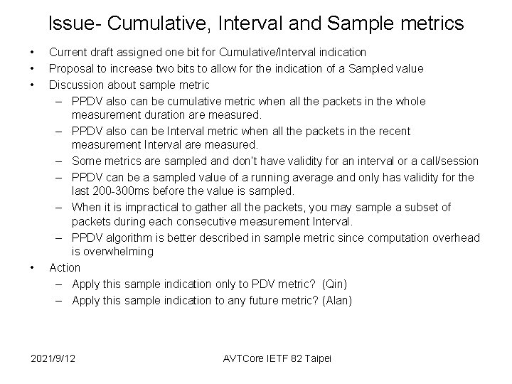 RTCP XR Report Block for Packet Delay Variation