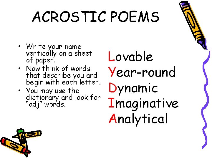 Adjectives Poetry By Lydia Sexton th 5 Grade
