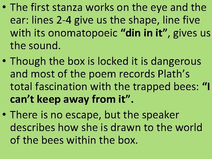 The Arrival of the Bee Box Sylvia Plath
