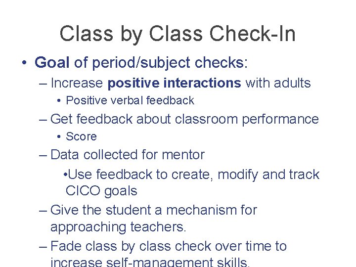 Magma Ranch K8 PBIS Tier II Check InCheckOut
