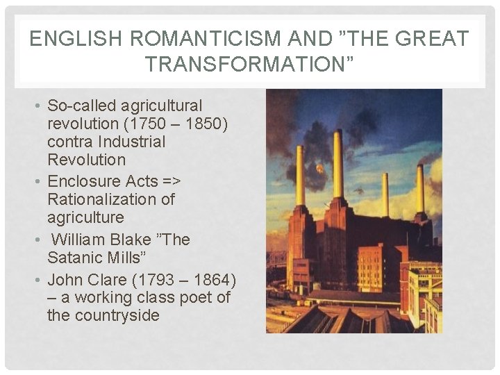 Romanticism nature the individual and the sublime Literature