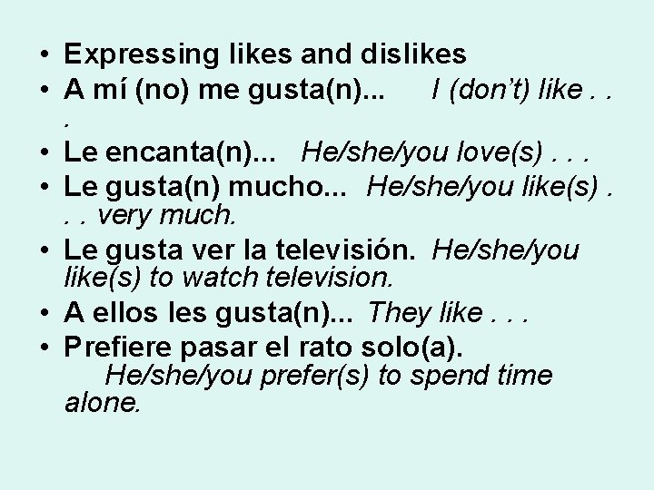 Captulo 1 Vocabulario 1 Describing people routines and