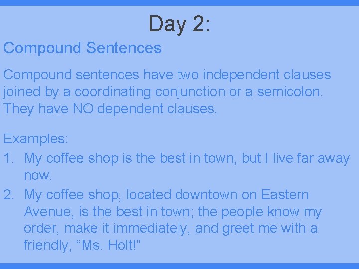 AP Language Bell Ringers Sentence Types Instructions Each