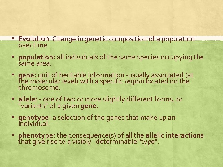 APES Evolution and Biodiversity Chapter 4 I Understanding