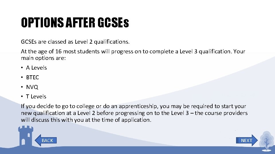 PATHWAYS Use the arrows to navigate the workbook