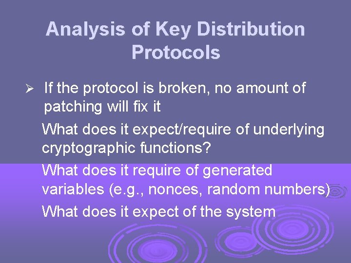 Analyzing Key Distribution and Authentication Protocols 2015 Richard