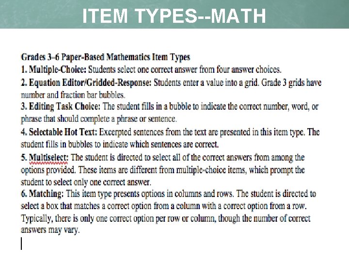 Florida Standards Assessment 3 rd Grade Beachside Montessori