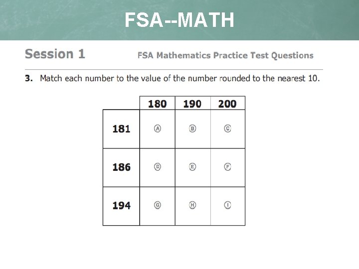 Florida Standards Assessment 3 rd Grade Beachside Montessori
