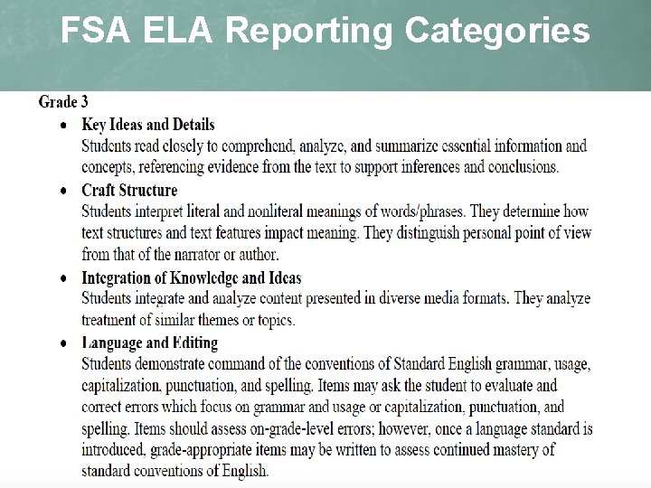 Florida Standards Assessment 3 rd Grade Beachside Montessori