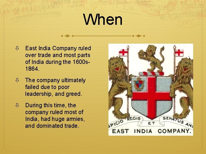 East India Company Savannah De Carlo The Beginning