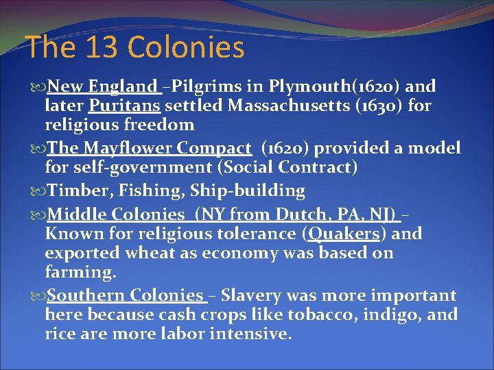 Our Colonial Heritage The Nations Beginnings From 13