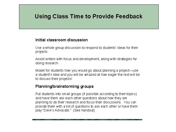 Providing Effective Feedback on Writing Assignments Dr Chlo