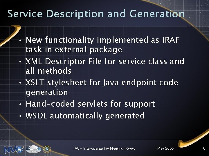 THE US NATIONAL VIRTUAL OBSERVATORY IRAF Web Services