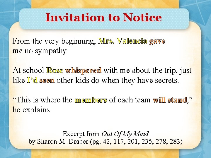 Editing Invitation 5 th Grade SubjectVerb Agreement Invitation