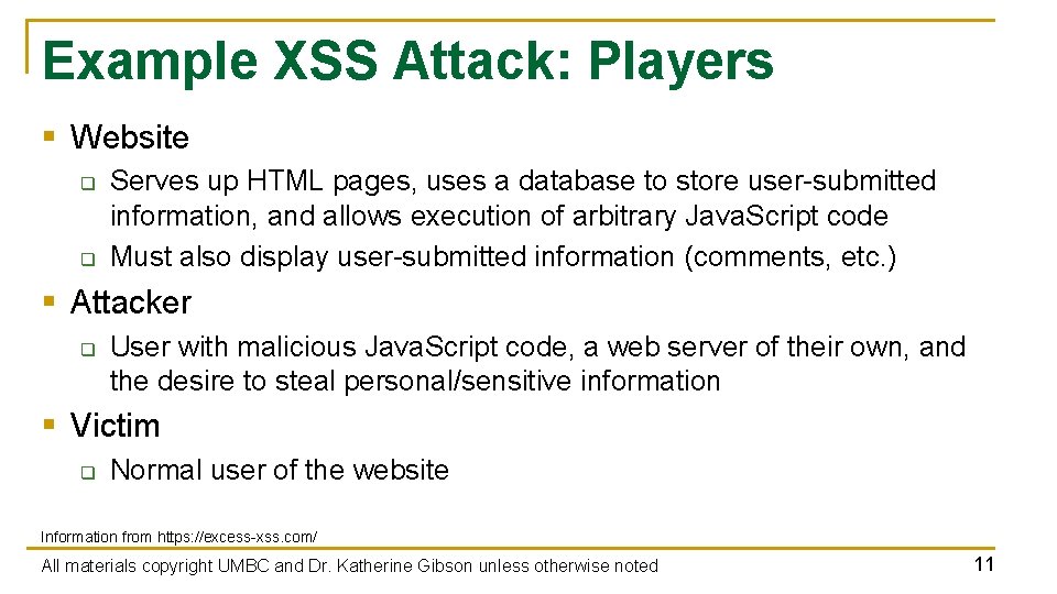 CMSC 426 Principles of Computer Security Web Hacking