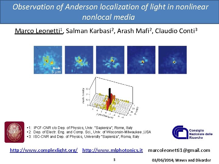 Observation Of Anderson Localization Of Light In Nonlinear