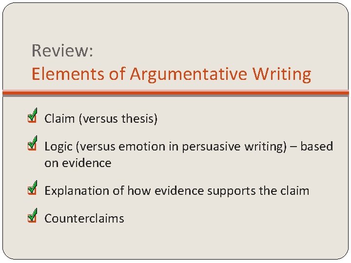 Argumentative Introductions Grade 10 Copyright by Write Score