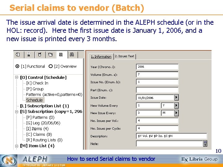 How to send Serial claims to vendor Batch