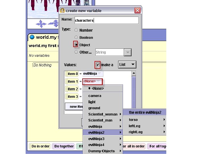 Making Objects Move in Unison Using Lists Duke