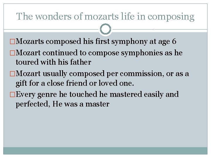 Mozart THE MAN AND THE LEGEND Overview Birthplace