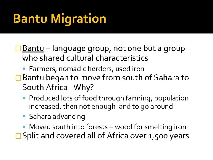 Africa Americas Islam Byzantine Russia Unit 2 Africa