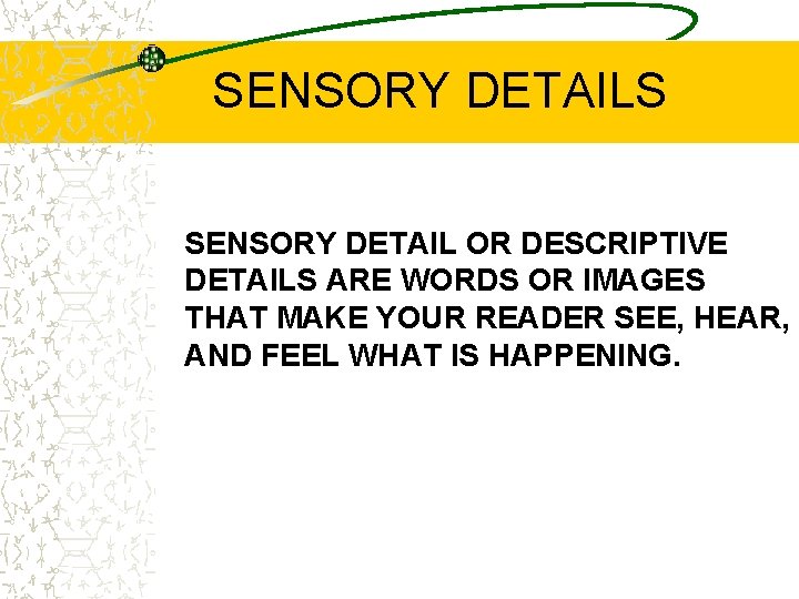 Story Writing ACOS OBJECTIVE 26 To execute sound