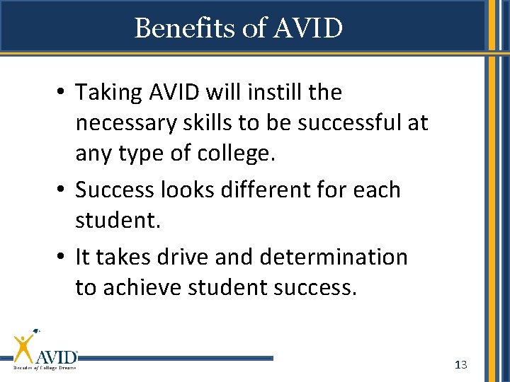 What is AVID Background Purpose and Goals What