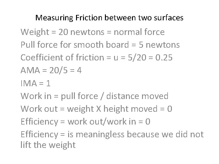 Measuring Friction between two surfaces Free Body Diagram