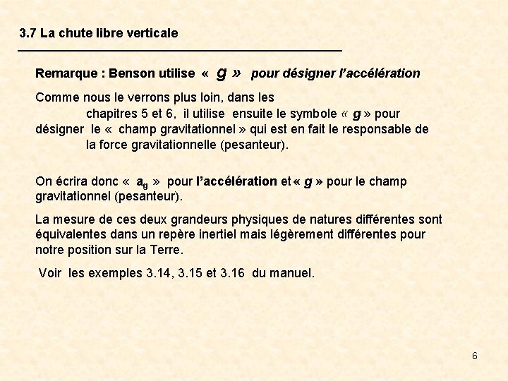3 7 La chute libre verticale Un mouvement