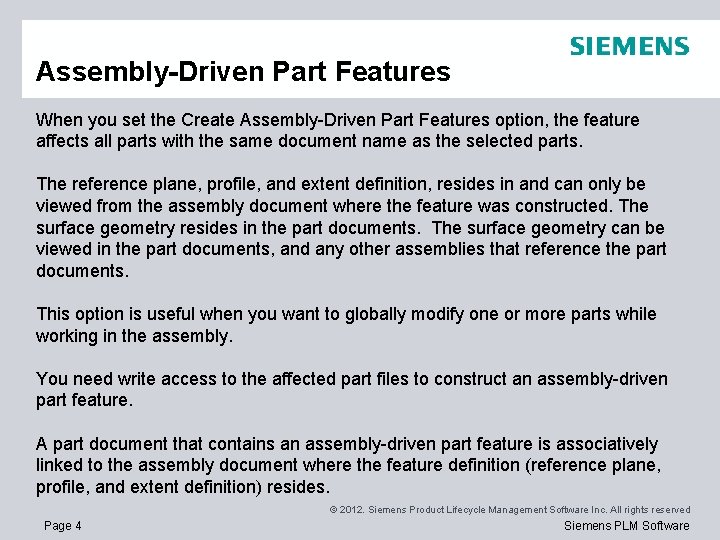 Solid Edge ST 5 Training Assembly Features 2012