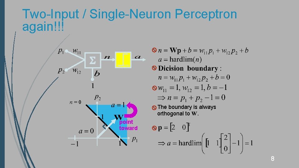 1 Perceptron Learning Rule 2 Objectives How do