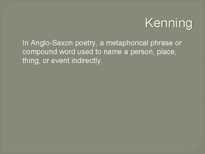 Beowulf Vocabulary 1 Literary Terms Review of Pages