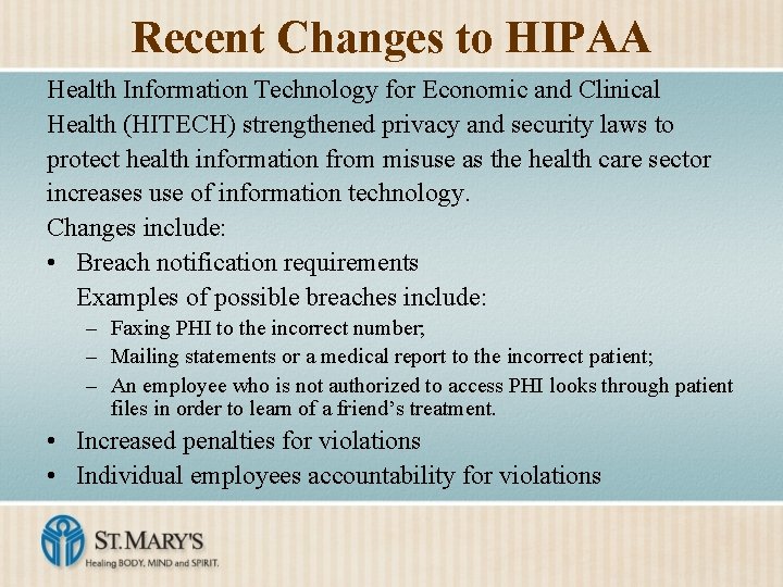 Health Insurance Portability and Accountability Act HIPAA Education