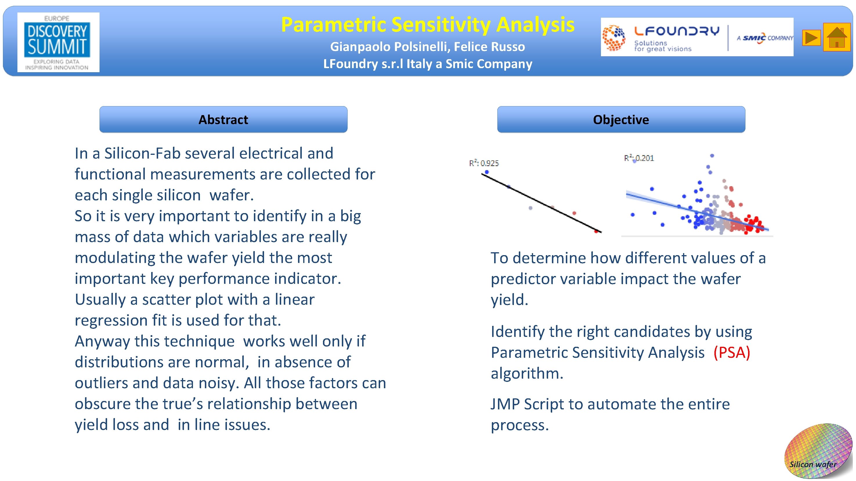 Parametric Sensitivity Analysis Identify in a big mass Parametric Sensitivity Analysis Identify in a big mass