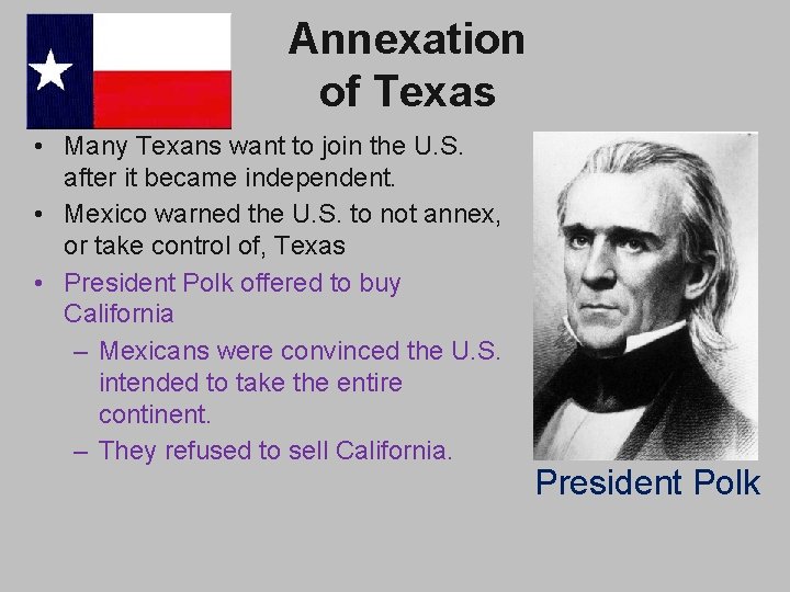 The Mexican American War 1846 1848 Vocabulary Annexation
