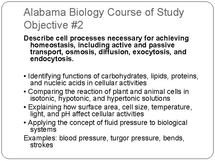 Biology Notes Topic Cell Processes Achieving Homeostasis AL