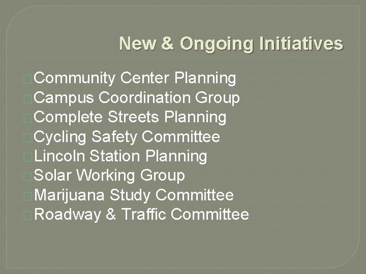 Town Operating Budget Proposal FY 19 Public Works