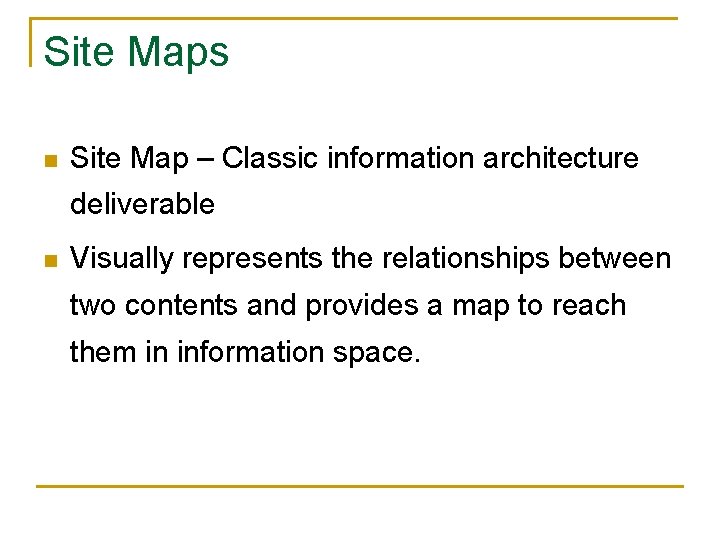 Mobile Information Architecture Mobile Information Architecture N A