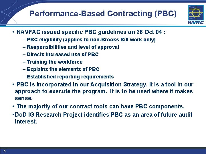 Environmental Acquisition Strategy PerformanceBased Contracting AGENDA PERFORMANCEBASED CONTRACTING