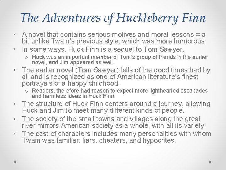 The Adventures of Huckleberry Finn Mark Twain Mark