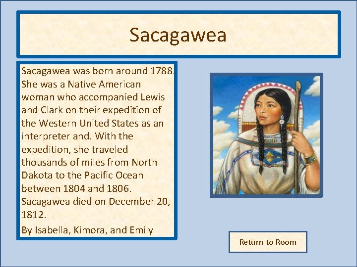 Welcome to the Museum of Biographies 2015 Room