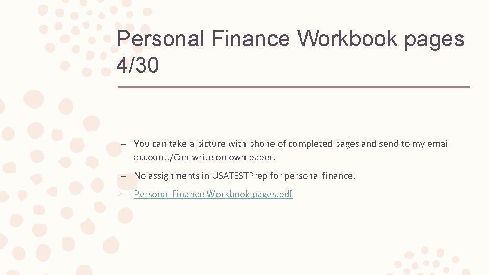 Unit 5 Your Financial Future Personal Finance Workbook