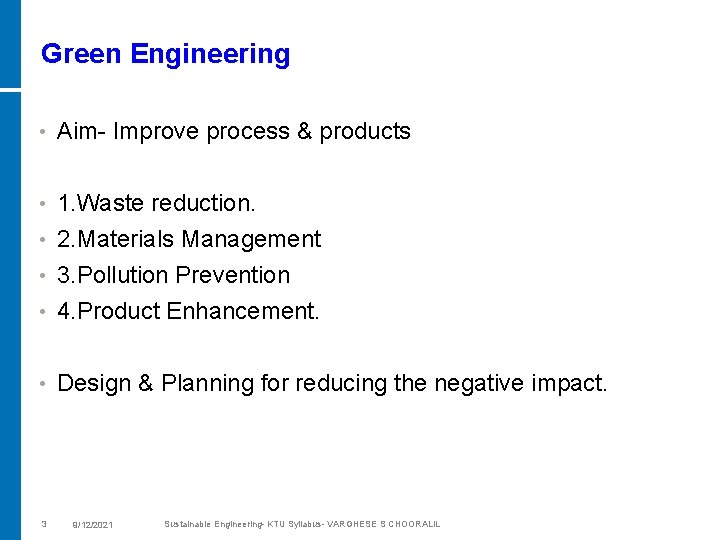 Sustainable Engineering 1 9122021 Sustainable Engineering KTU Syllabus