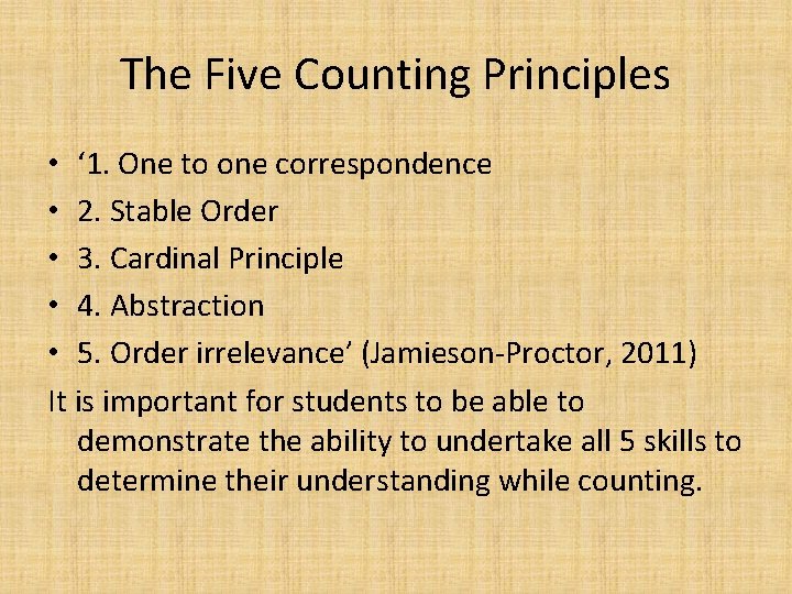 Whole Numbers Theoretical Background Number concepts are intimately