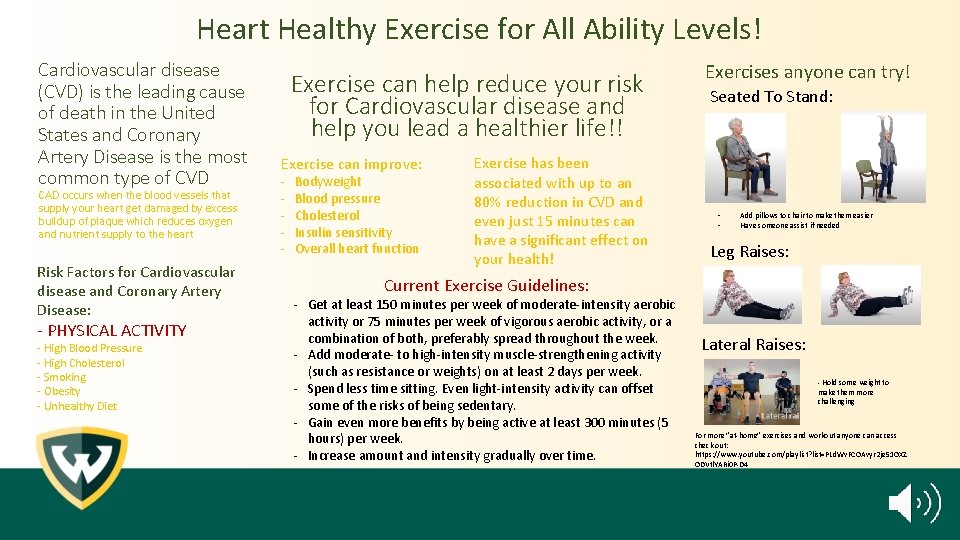 Chronic Illness Heart Healthy Exercise for All Ability