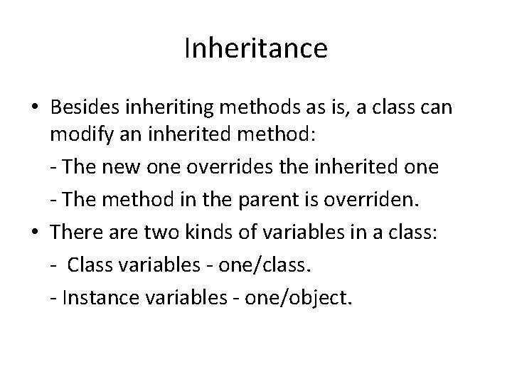 Chapter 12 Support for Object oriented Programming Categories