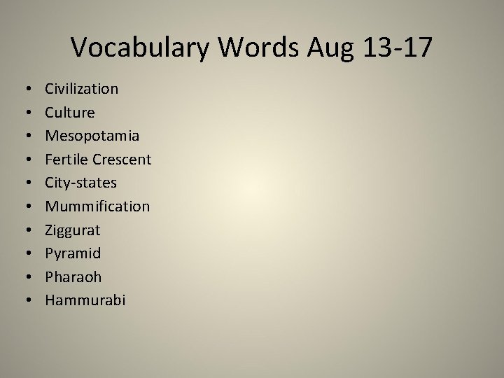 Ancient Mesopotamia Vocabulary Words Aug 13 17 Civilization