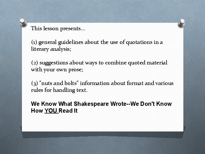 Embedding Quotations Example Mrs Ramseys shift in attitude