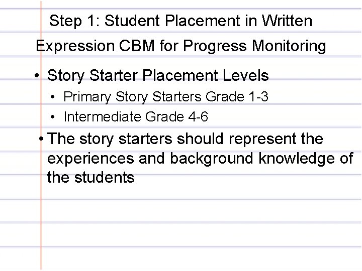CBM for Progress Monitoring in Written Expression Elementary